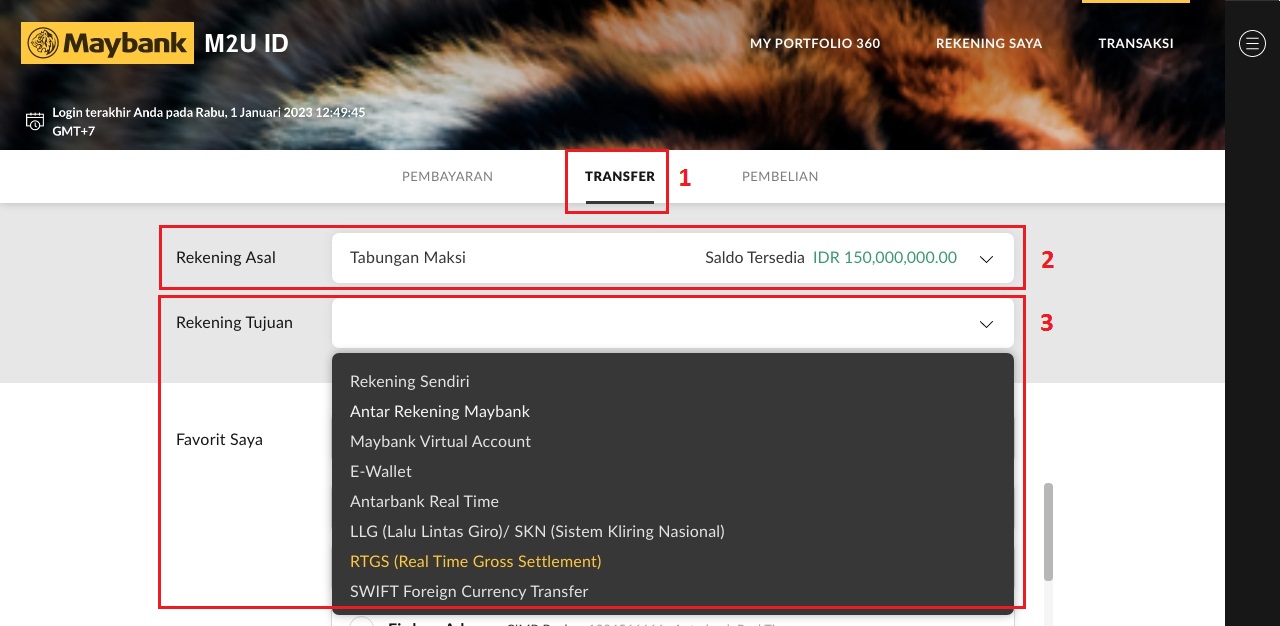 RTGS M2U ID Web Guide